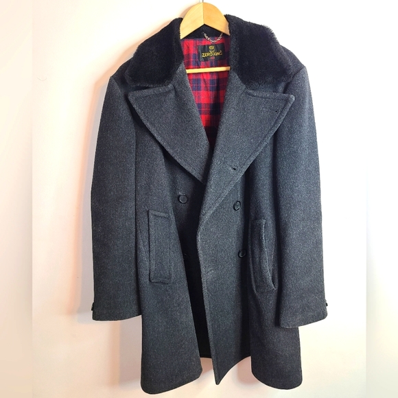 Jackets & Coats | Zero King Peat Coat Button Down Faux Black Fur Size 4 ...